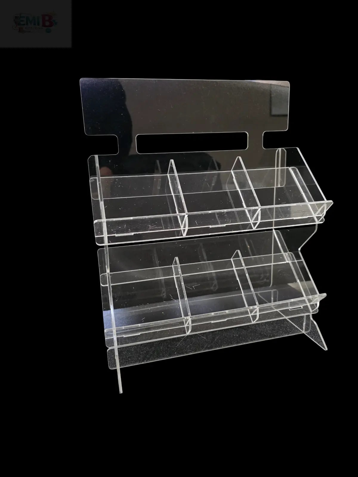 Clear Acrylic 2 Tier Counter Display Stand | Flat Pack | Retail & – Emi ...